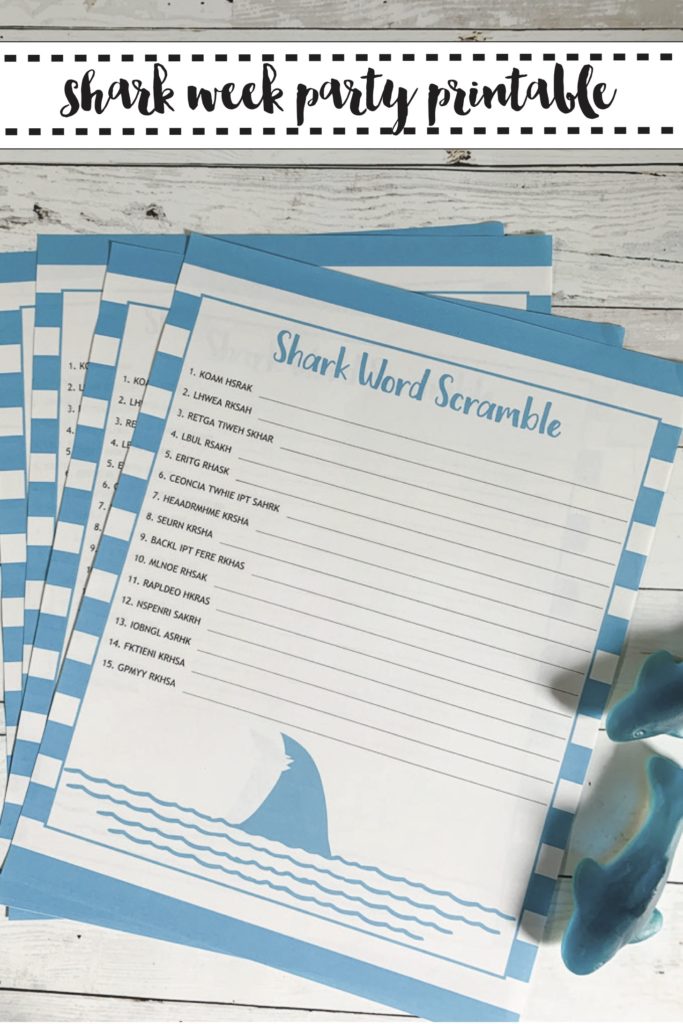 Shark Week Printable Activity Sheet - Everyday Party Magazine