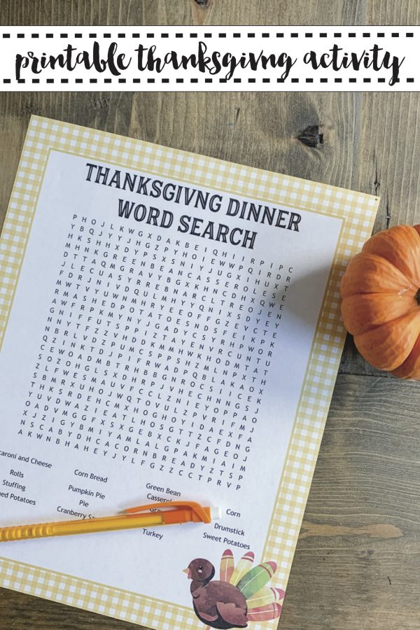 Thanksgiving Word Search Printable - Everyday Party Magazine