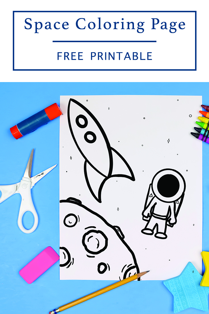 Space Coloring Sheet Freebie - Everyday Party Magazine