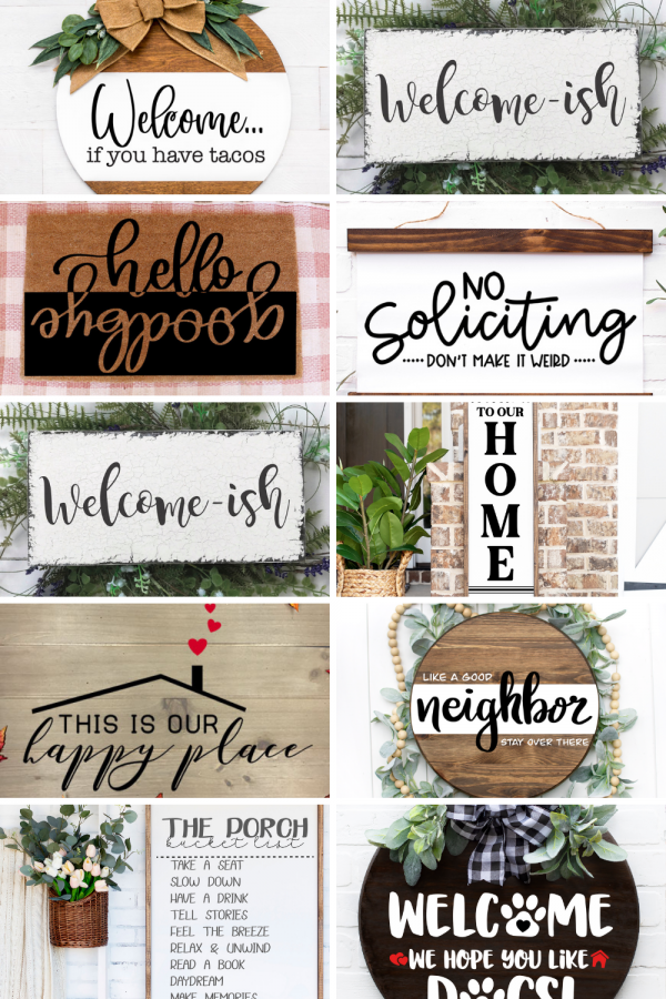 Free Porch Sign SVG File - Everyday Party Magazine
