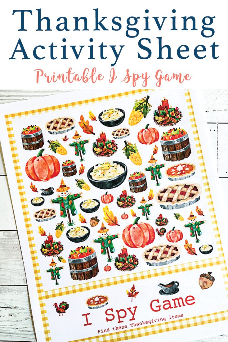 Free Printable Thanksgiving I Spy Game - Everyday Party Magazine