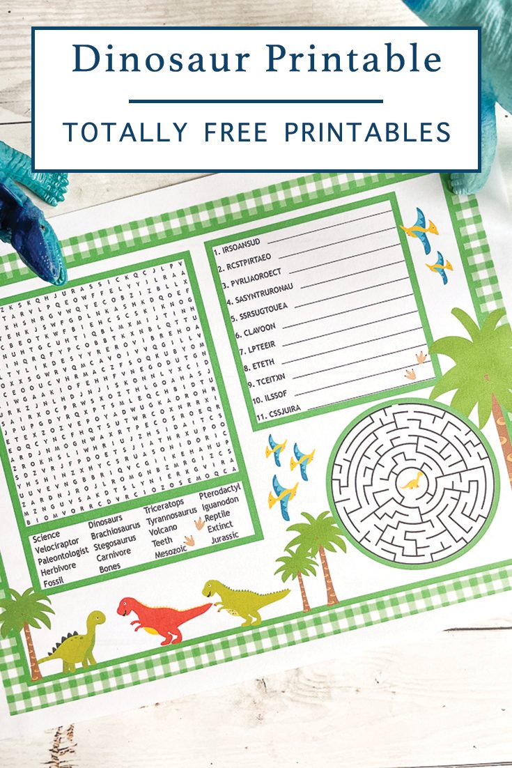 Free Printable Dinosaur Activity Sheet - Everyday Party Magazine