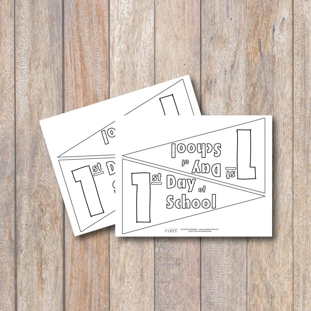 1st Day of School Printable Sign - Everyday Party Magazine